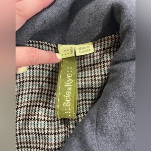 Soia & Kyo | Jackets & Coats | Soia Kyo Wool Long Grey Lines Coat ...